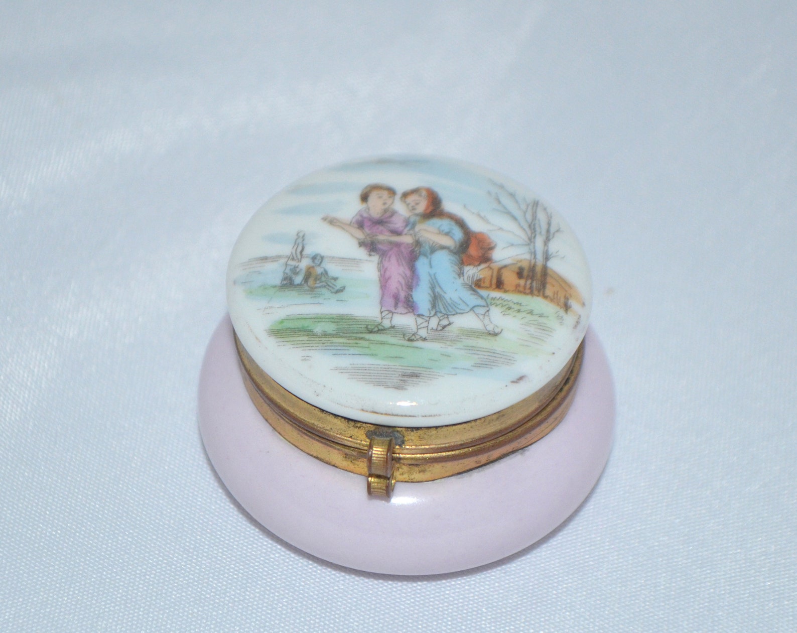 French Porcelain Patch Box Miniature Trinket Jar | Etsy