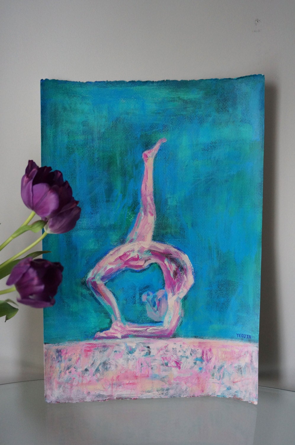 Gymnastics decor Abstract original handmade Acrylic painting | Etsy