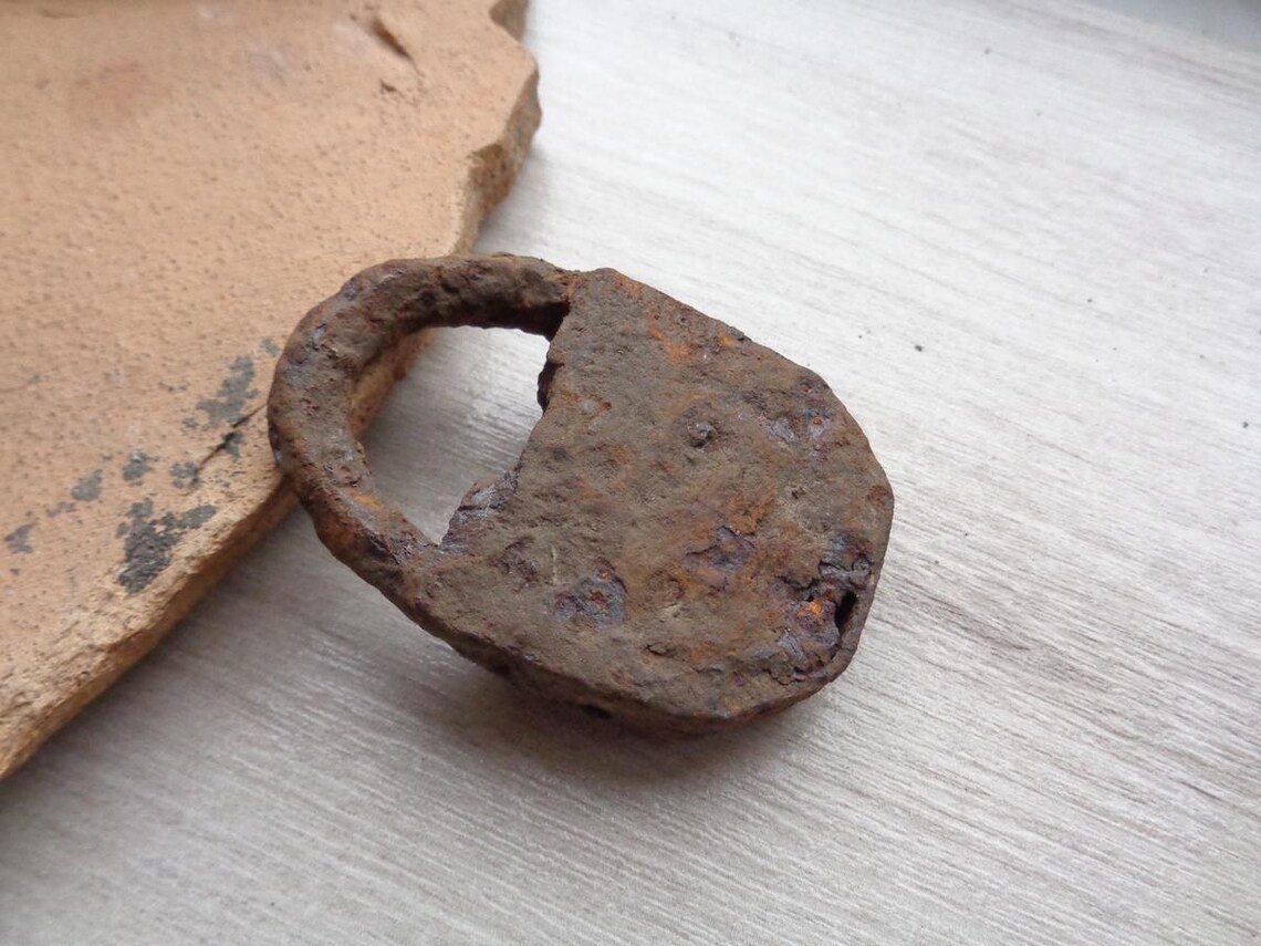 Ancient Rusty Iron Padlock 19th Century Original Patina Old Metal Lock ...