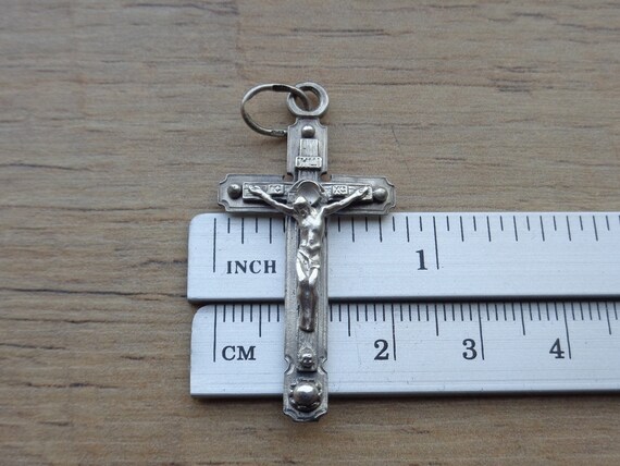 Vintage Silver Cross Crucifixion "Save and Protect" S… - Gem