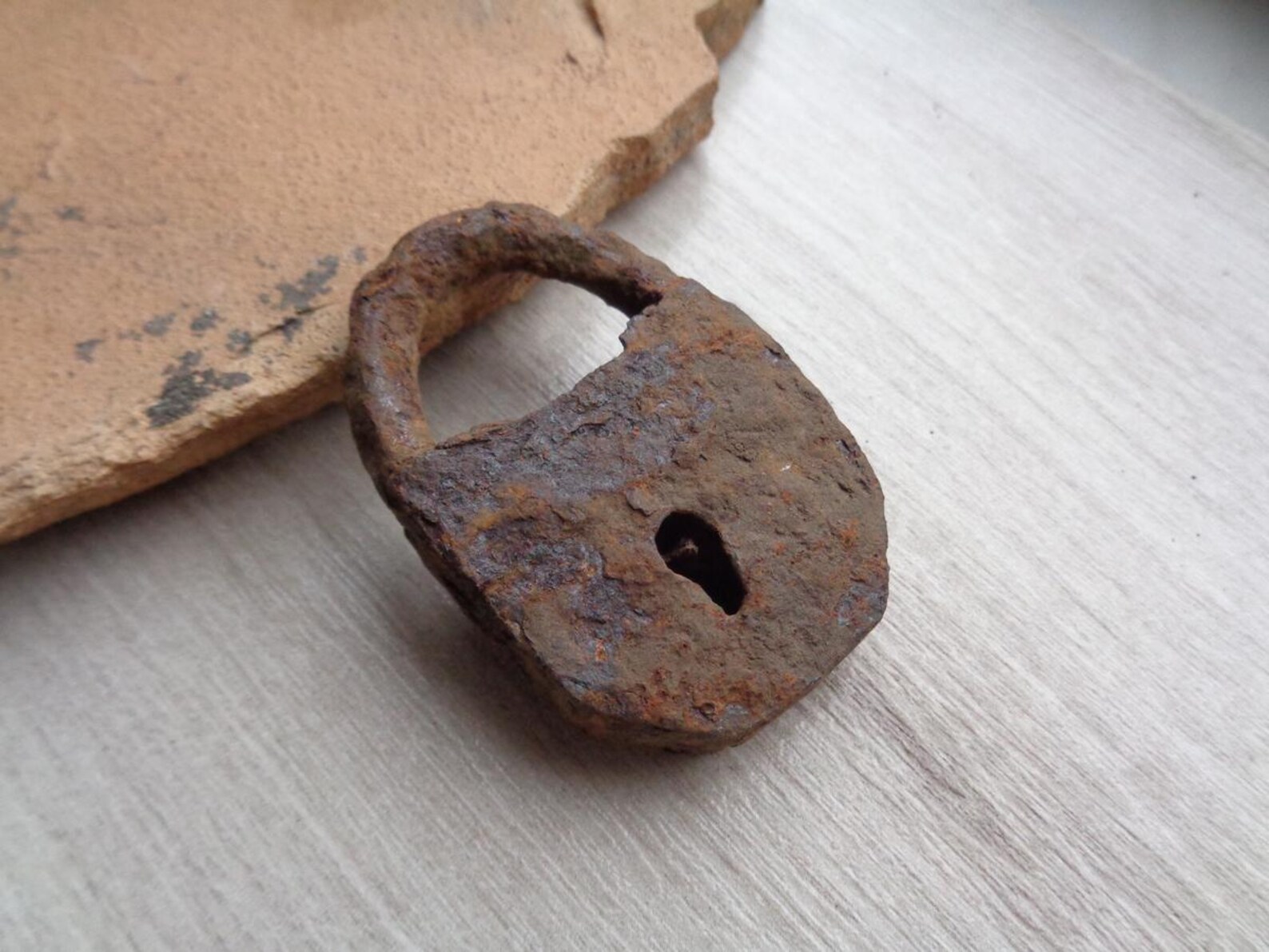 Ancient Rusty Iron Padlock 19th Century Original Patina Old Metal Lock ...