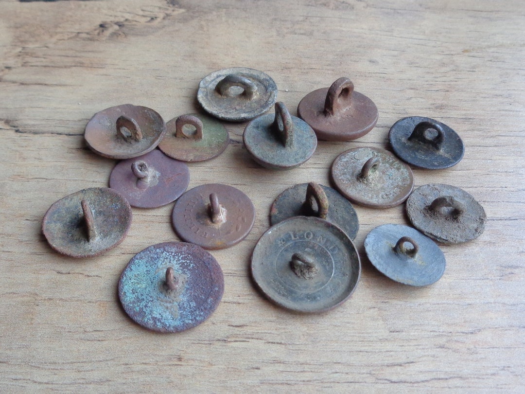 SET of 15 Vintage/antique Brass Bronze Copper Buttons 18-19th Century ...