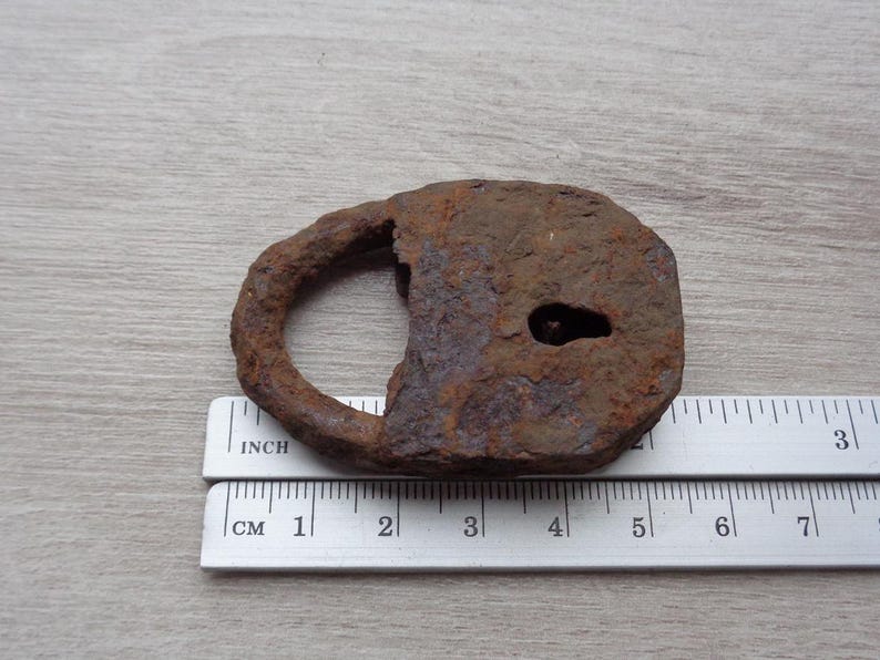 Ancient Rusty Iron Padlock 19th Century Original Patina Old Metal Lock ...