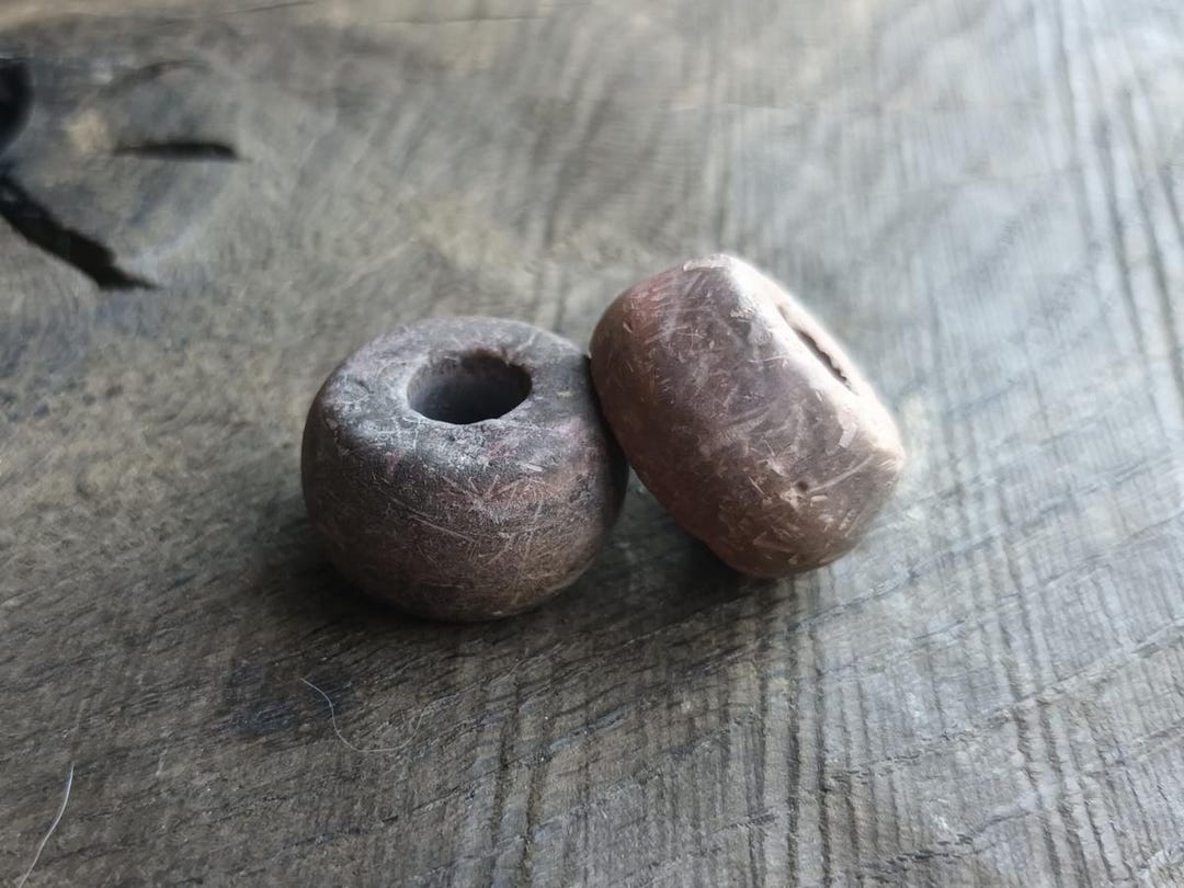 A Pair of Ancient Stone Spindle Whorls Kievan Rus 900-1100 A.D. Viking ...