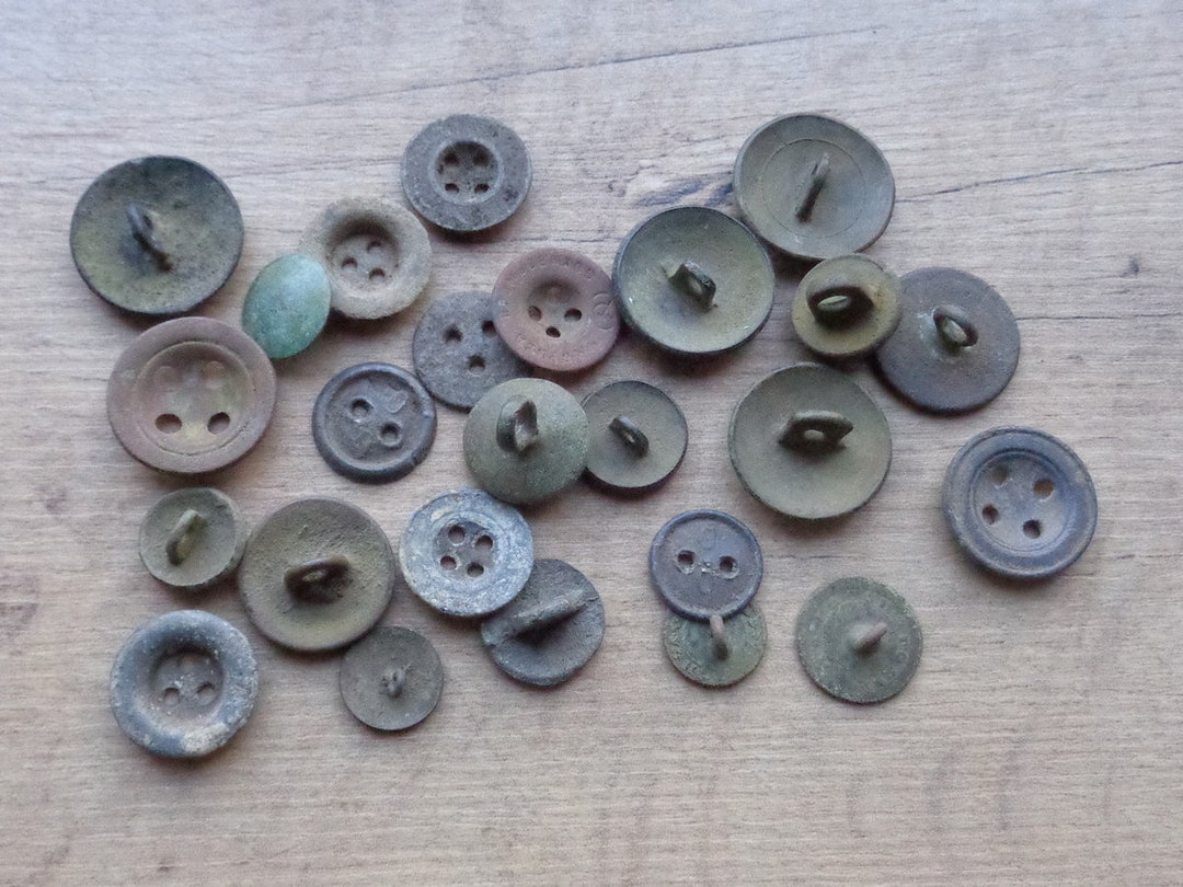 SET of 25 Vintage/antique Brass Bronze Copper Buttons 19-20th Century ...