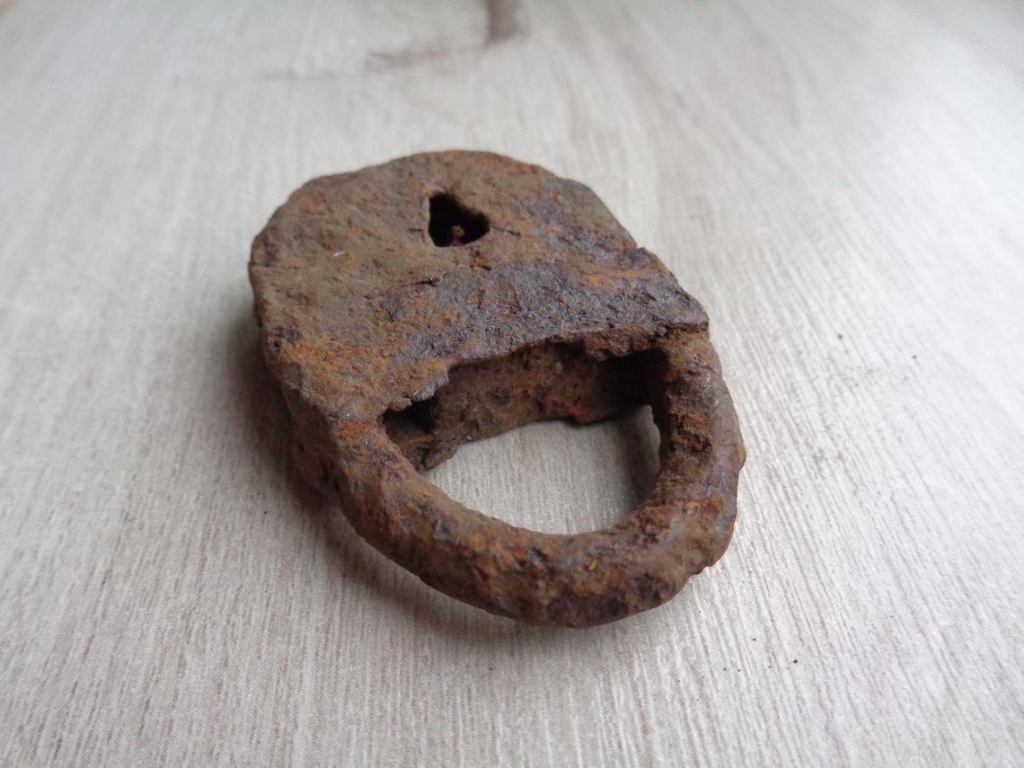 Ancient Rusty Iron Padlock 19th Century Original Patina Old Metal Lock ...