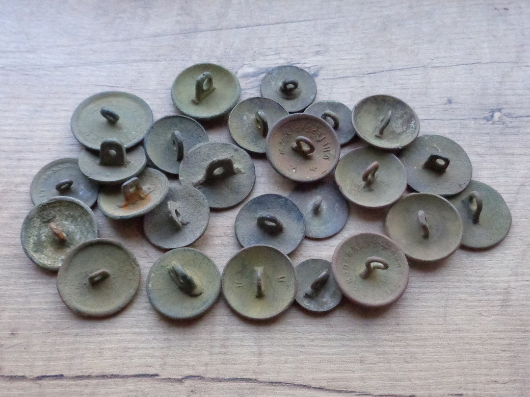 SET of 25 Vintage/antique Brass Bronze Copper Buttons 19-20th Century ...
