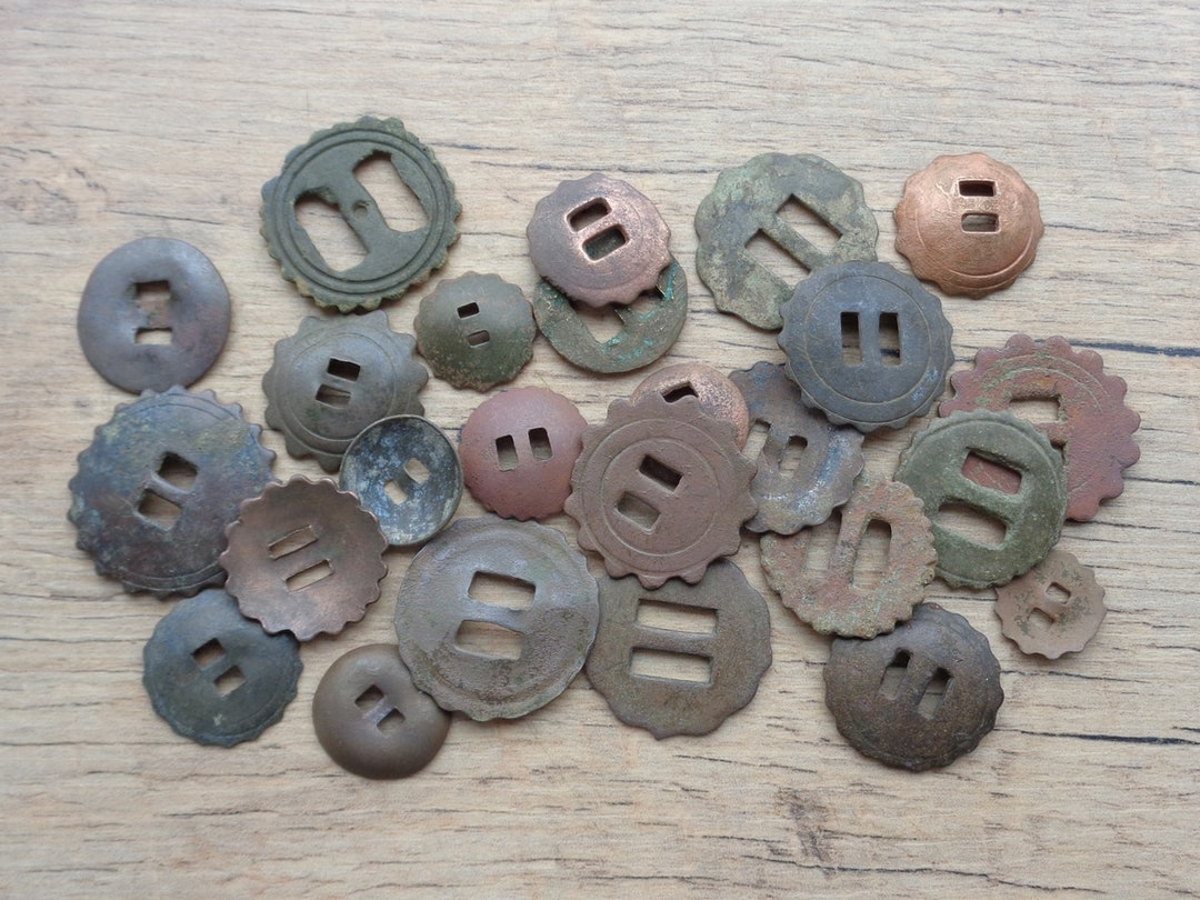 SET of 25 Antique Brass Buttons 19th Century Archaeological Finds ...