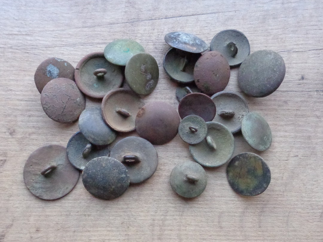 SET of 25 Vintage/antique Brass Bronze Copper Buttons 19-20th Century ...