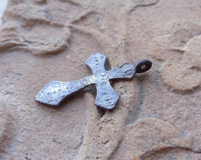 Ancient Bronze Cross Pendant 17th Century Original Brown Patina ...