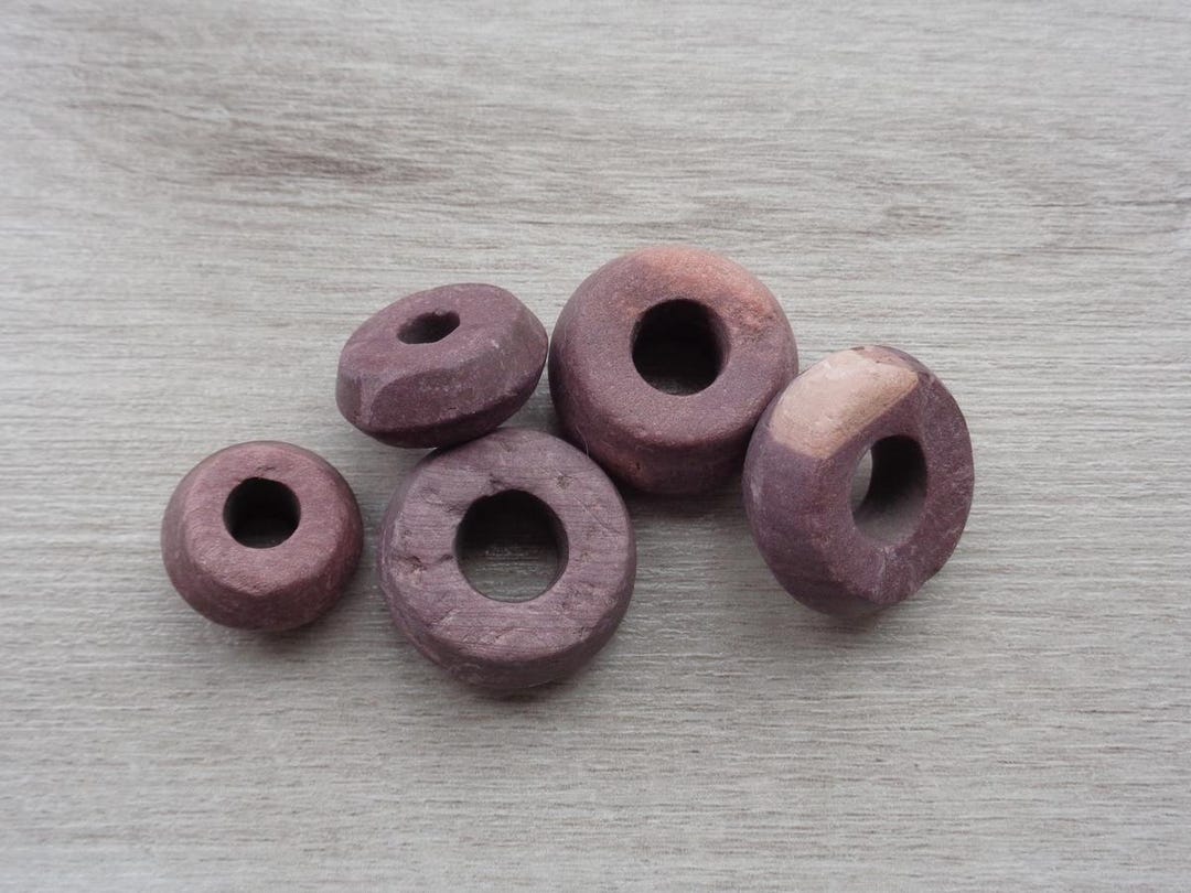 SET of 5 Ancient Stone Spindle Whorls Kievan Rus 900-1100 A.D. Viking ...