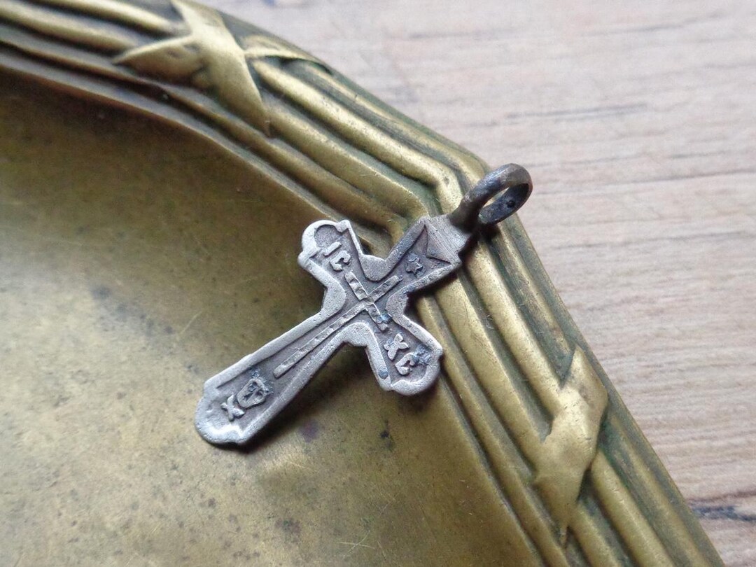 Vintage Small Silver Cross Imperial Russia 19th Century Religious ...