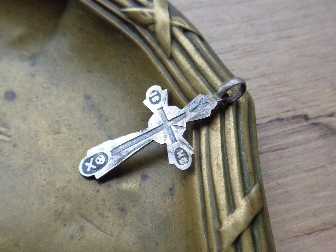 Vintage Small Silver Cross Imperial Russia 19th Century Religious ...