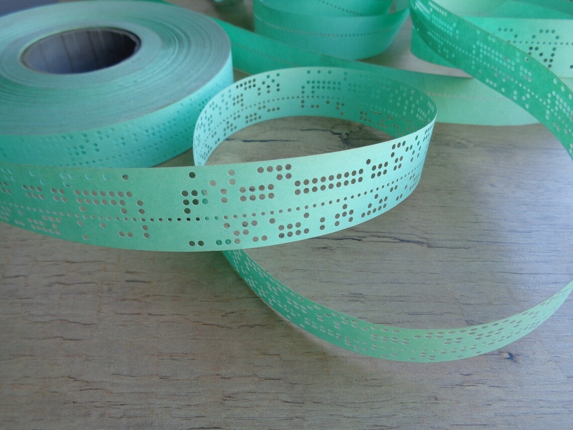 Vintage Mainframe Perforated Computer Punched Paper Tapeold - Etsy