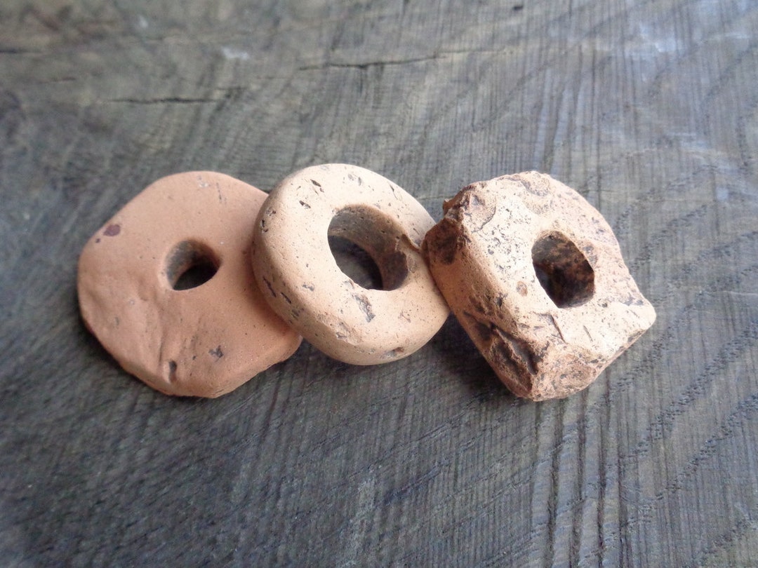 Set of 3 Ancient Clay/pottery Spindle Whorls Kievan Rus 900-1100 A.D ...