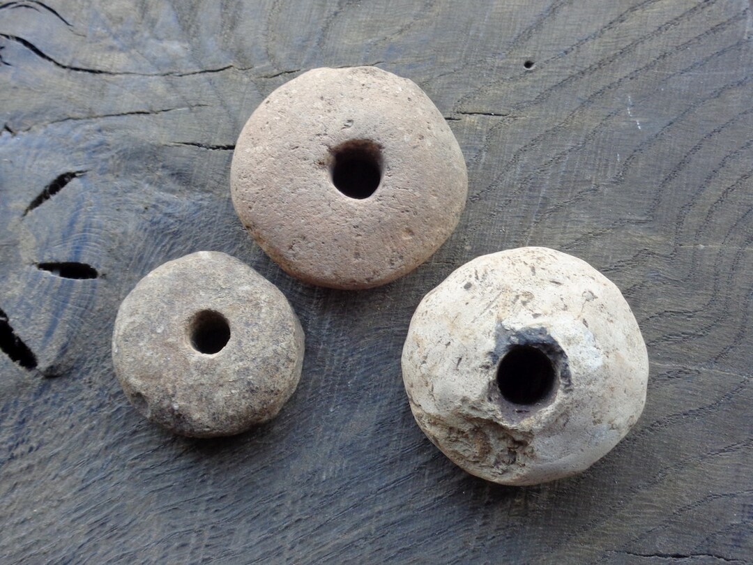 Set of 3 Ancient Clay/pottery Spindle Whorls Scythian Period 5-7 ...