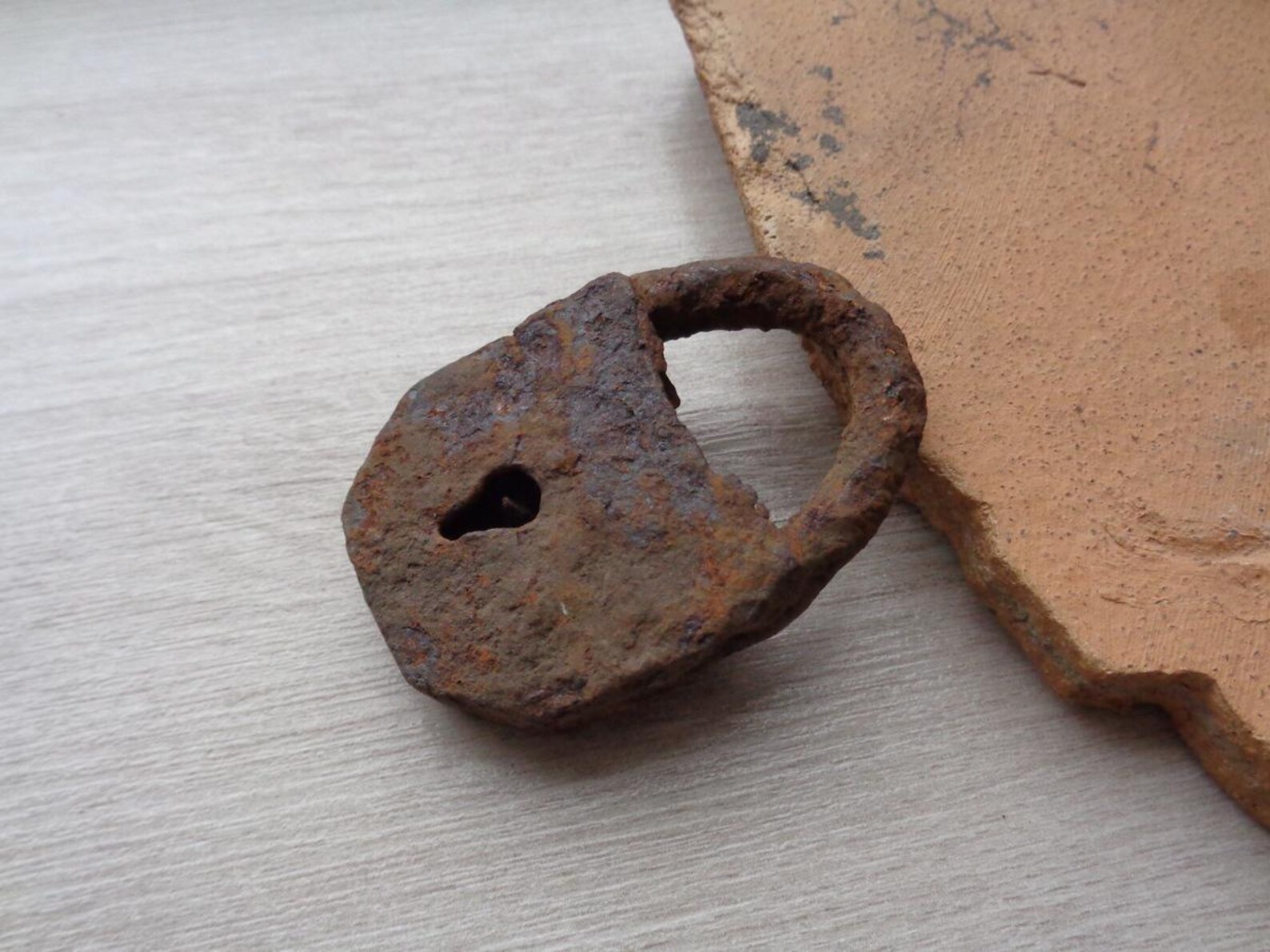 Ancient Rusty Iron Padlock 19th Century Original Patina Old Metal Lock ...