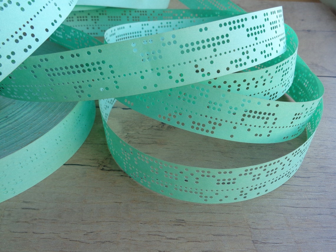 Vintage Mainframe Perforated Computer Punched Paper Tapeold - Etsy