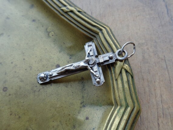 Vintage Silver Cross Crucifixion "Save and Protect" S… - Gem