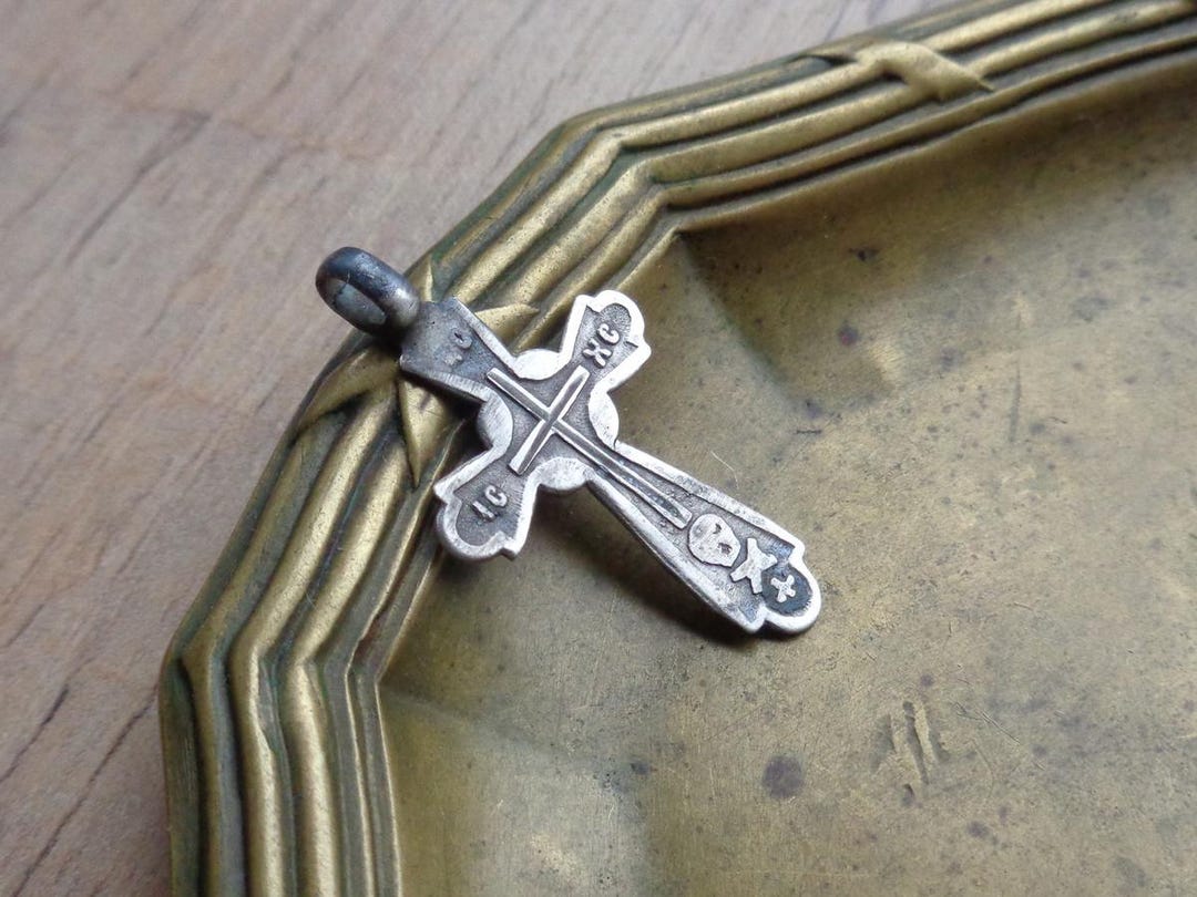Vintage Small Silver Cross Imperial Russia 19th Century Religious ...