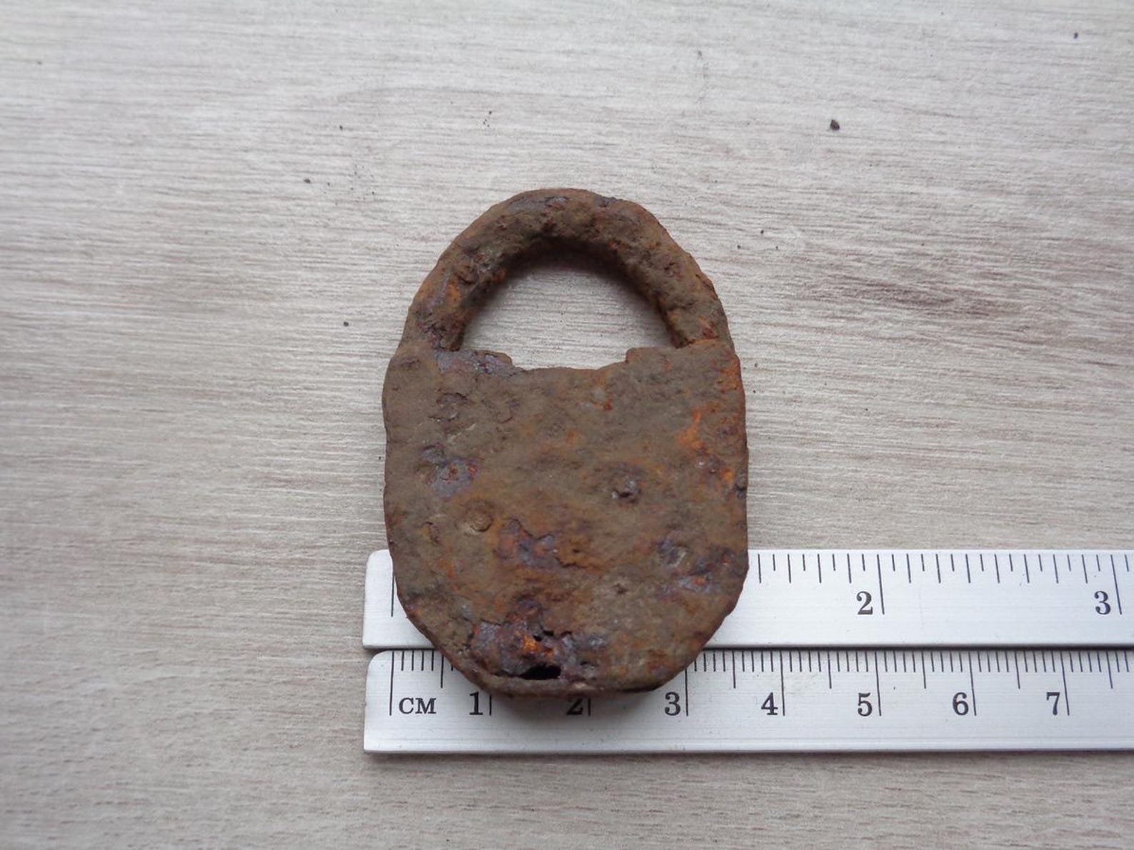 Ancient Rusty Iron Padlock 19th Century Original Patina Old Metal Lock ...
