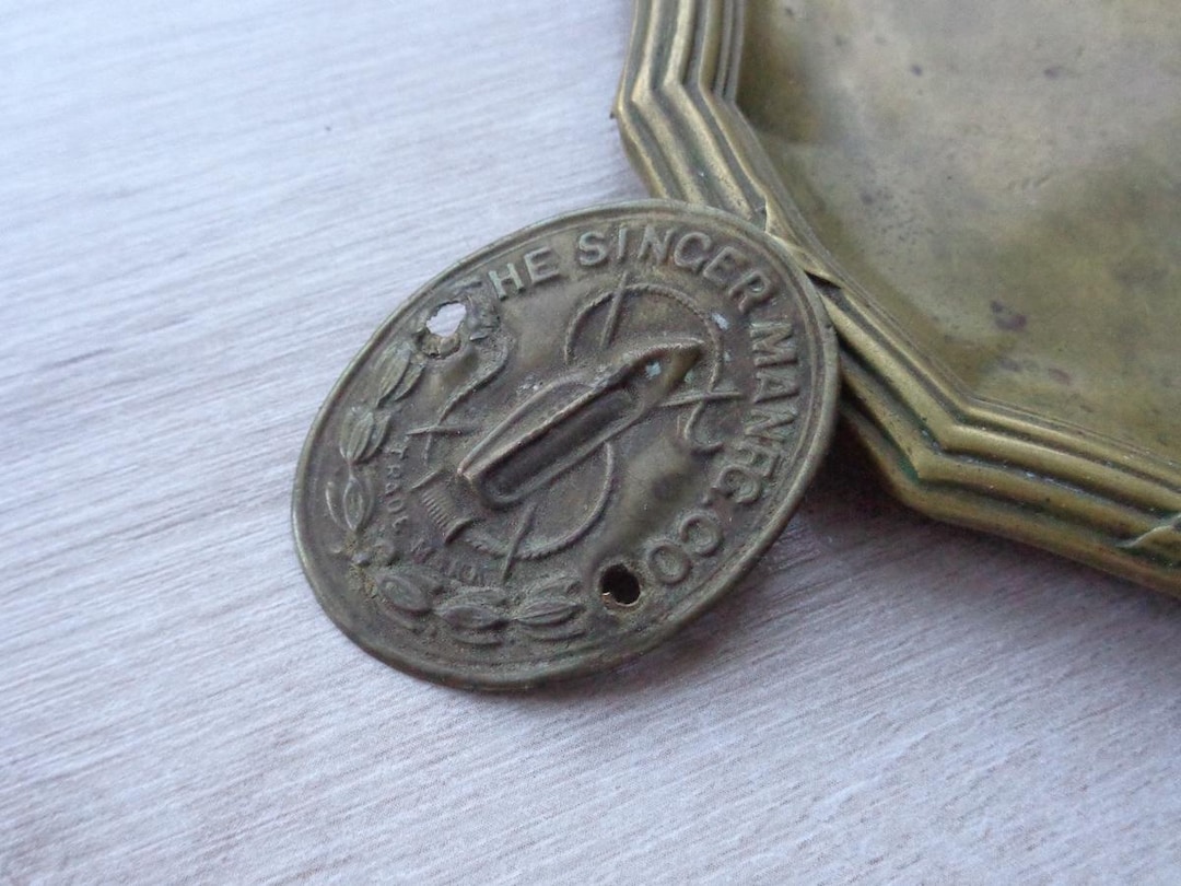 The SINGER Manfg.co Trade Mark Vintage Sewing Machine Label Plate 1900s ...