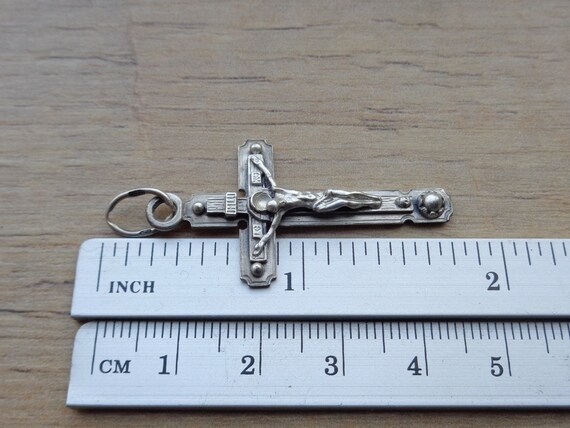 Vintage Silver Cross Crucifixion "Save and Protect" S… - Gem