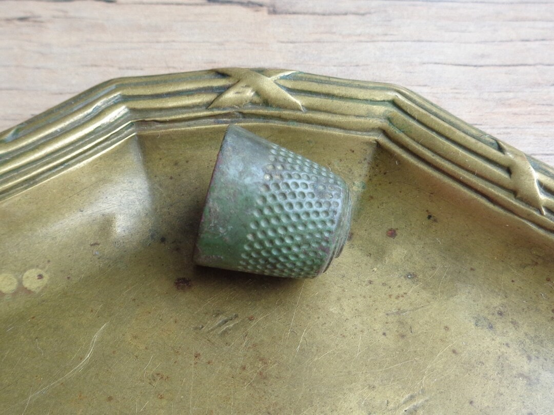 Antique Bronze Thimble 17-18th Century Original Green Patina Metal ...