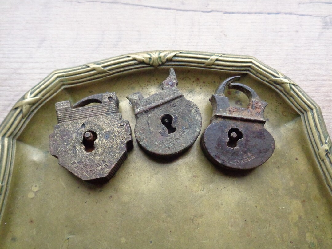 Parts of Old Brass/bronze Padlocks 19th Century Padlock - Etsy