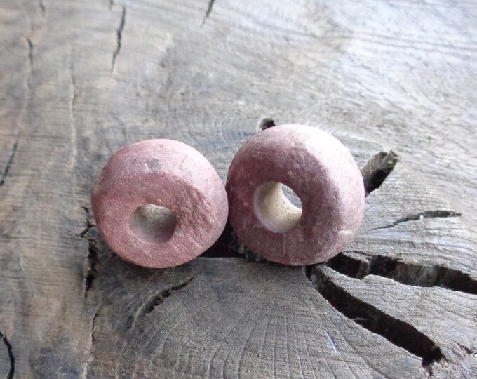 A Pair of Ancient Stone Spindle Whorls Kievan Rus 900-1100 A.D. Viking ...