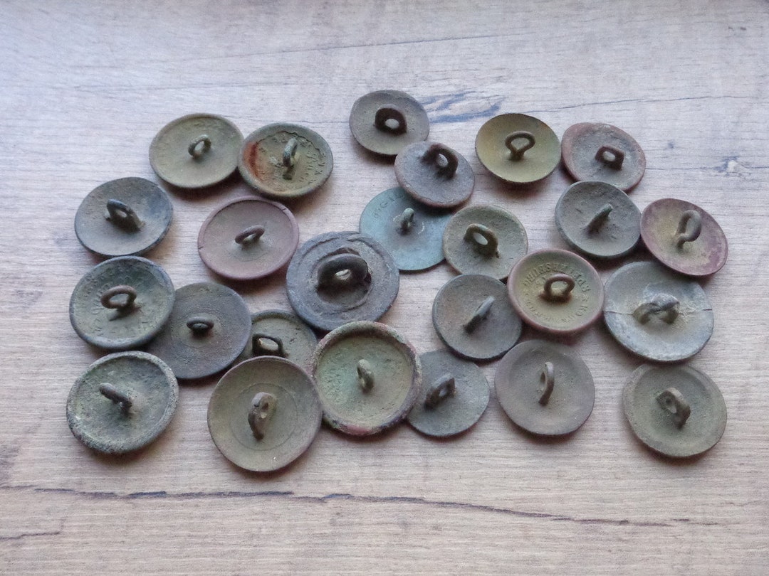 SET of 25 Vintage/antique Brass Bronze Copper Buttons 19-20th Century ...