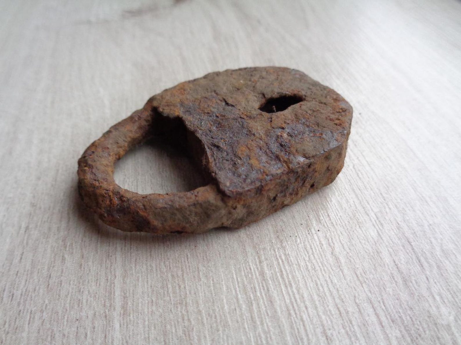 Ancient Rusty Iron Padlock 19th Century Original Patina Old Metal Lock ...