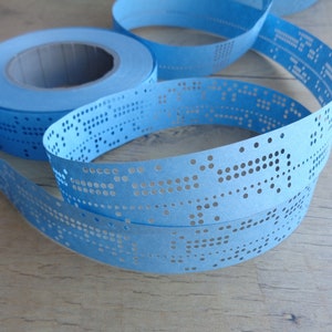 Vintage Mainframe Perforated Computer Punched Paper Tapeold Program ...