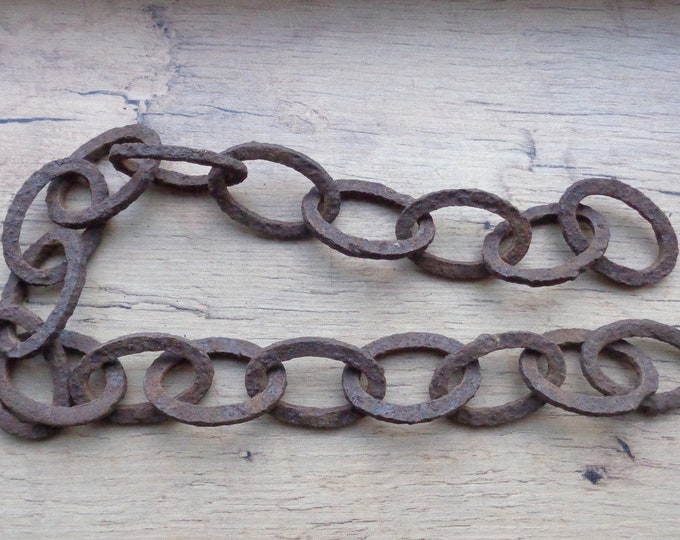 Ancient Rusty Iron Chain 19th Century Home/farmhouse/barn Decor 58cm/23 ...