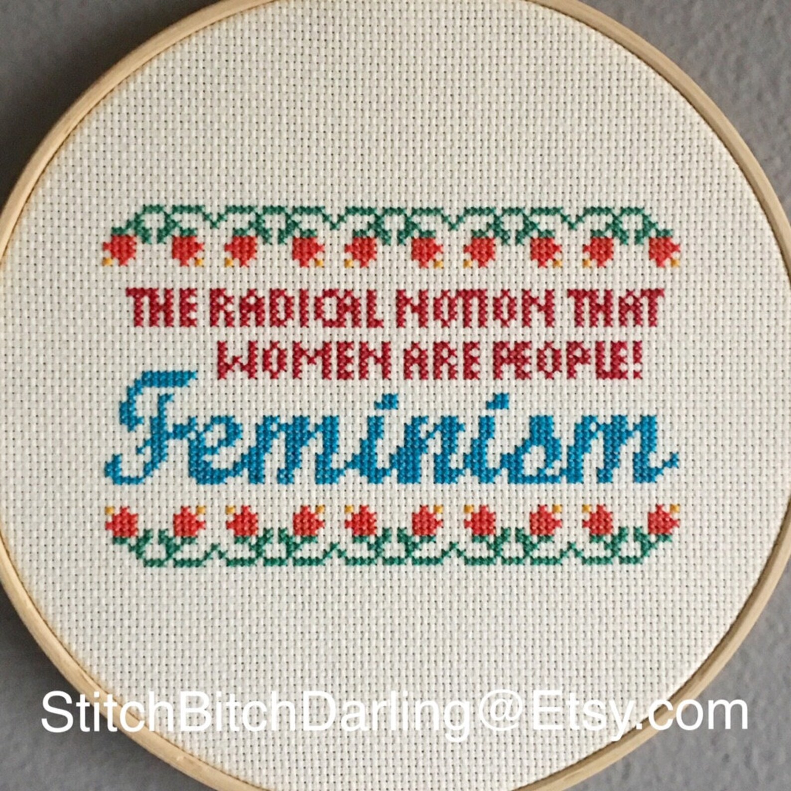 PATTERN: Cross Stitch Feminism The Radical Notion That | Etsy
