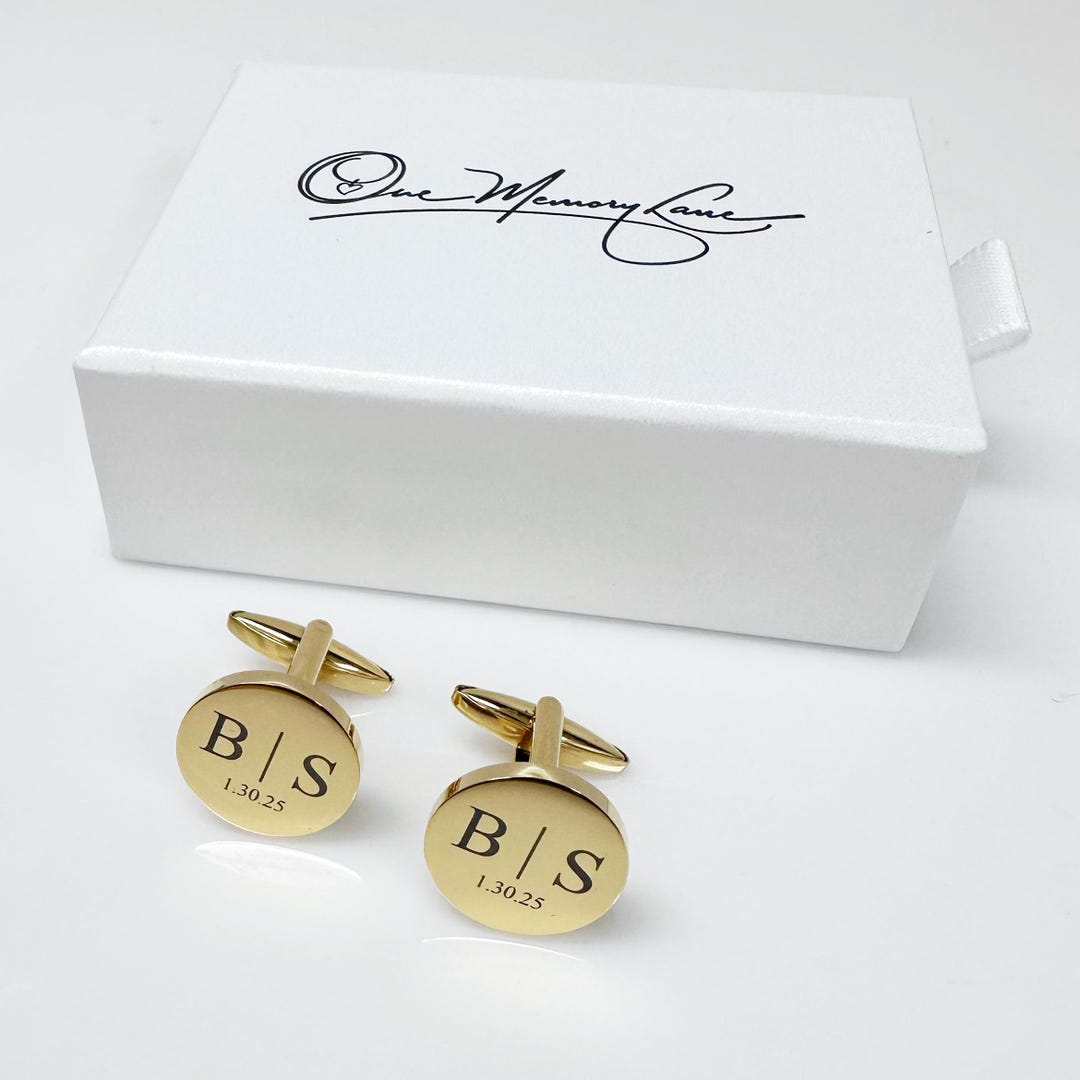 Gift for Him Personalized Cuff Links, Fiancé Gift Wedding, Custom ...