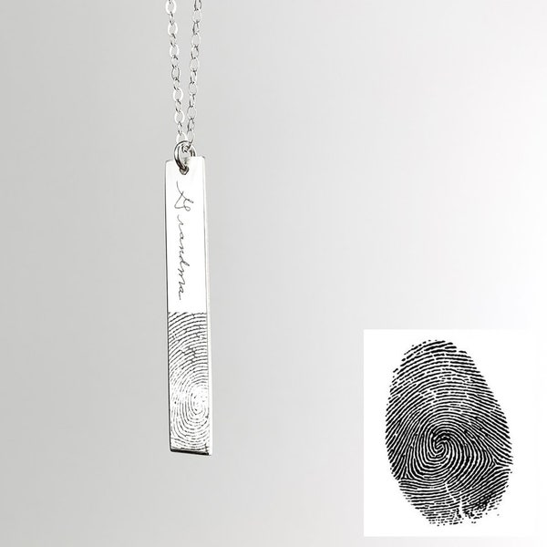 Thumbprint Necklace - Etsy