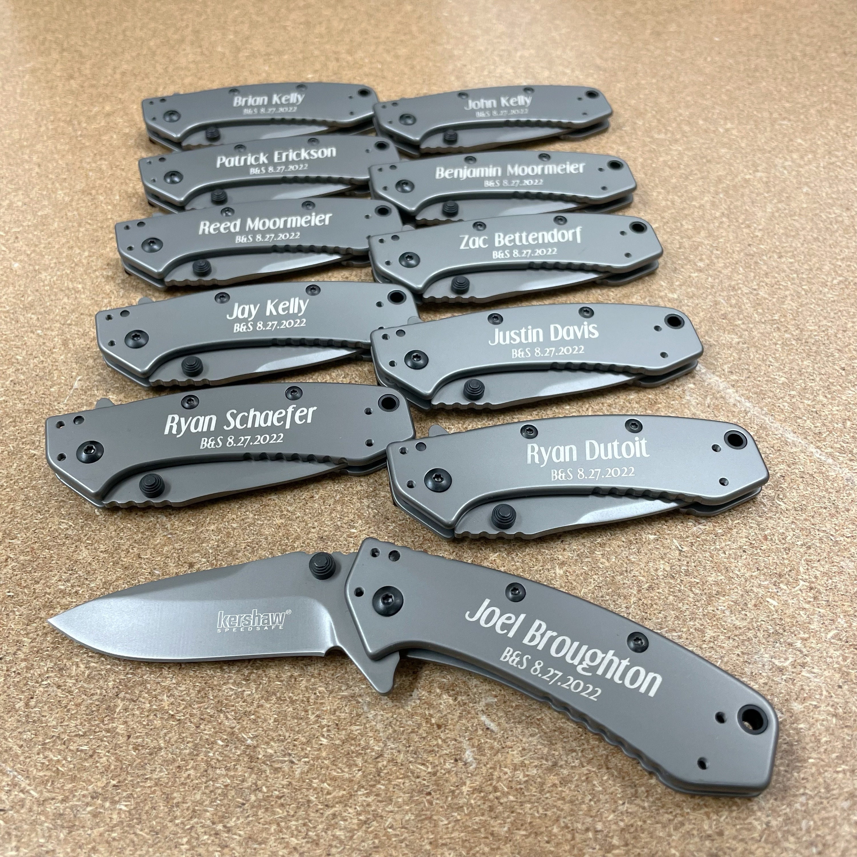 Groomsmen Folding Knives Set, Groomsmen Gift, Best Man, Custom Knives ...