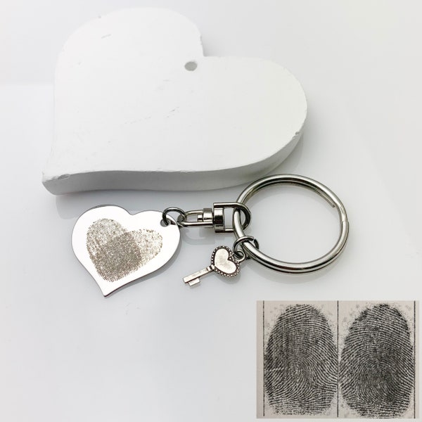 Fingerprint Keychain - Etsy