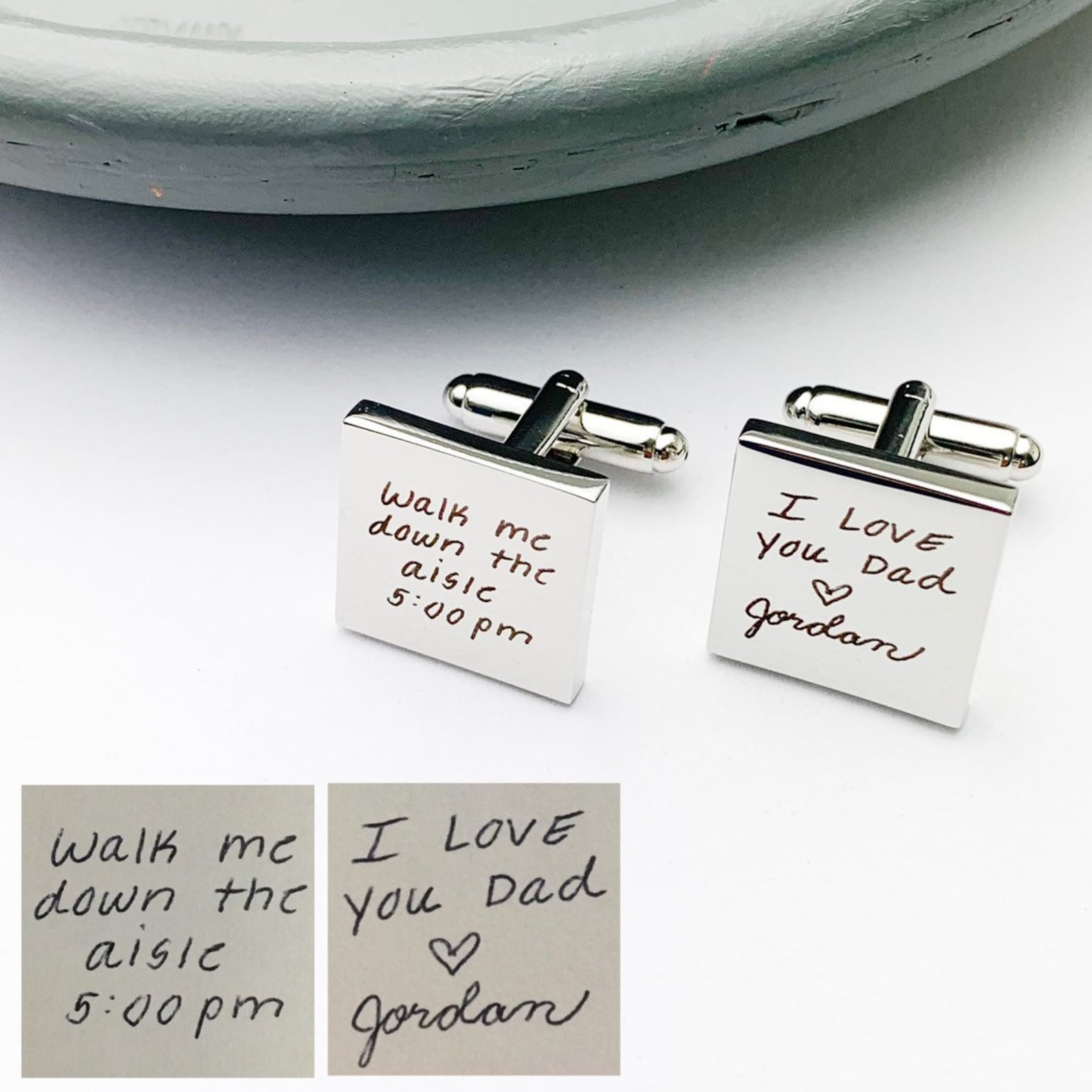 Children Drawing Cufflinks Cuff Links Handwriting - Etsy