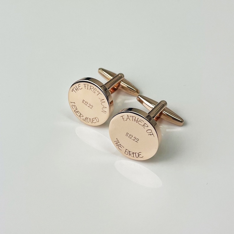 Father of the Bride Cufflinks for Dad Personalized Cuff - Etsy
