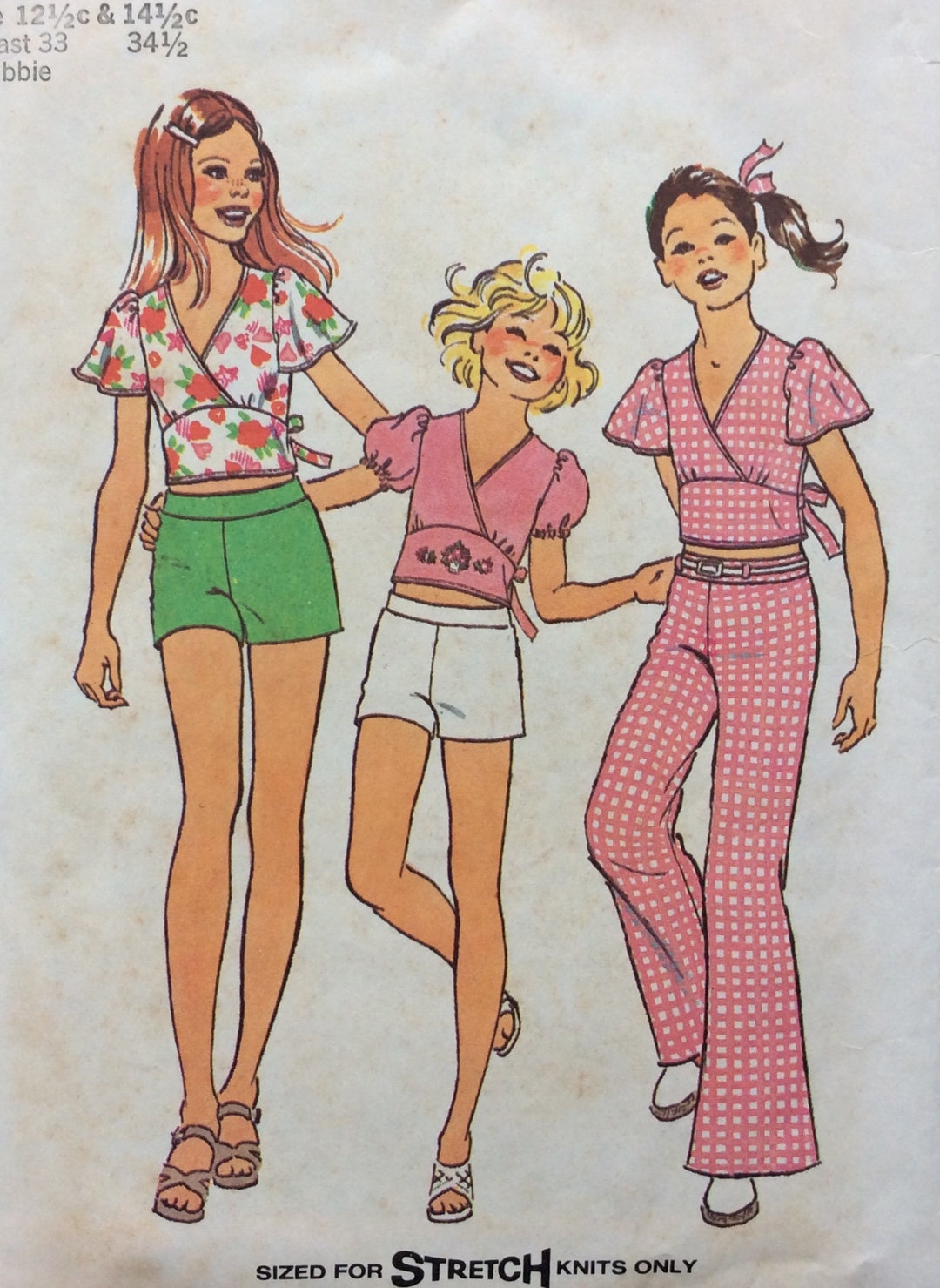 Simplicity 6954, Girls Top and Pants or Shorts, Size 10, or Size 12 1/2 ...