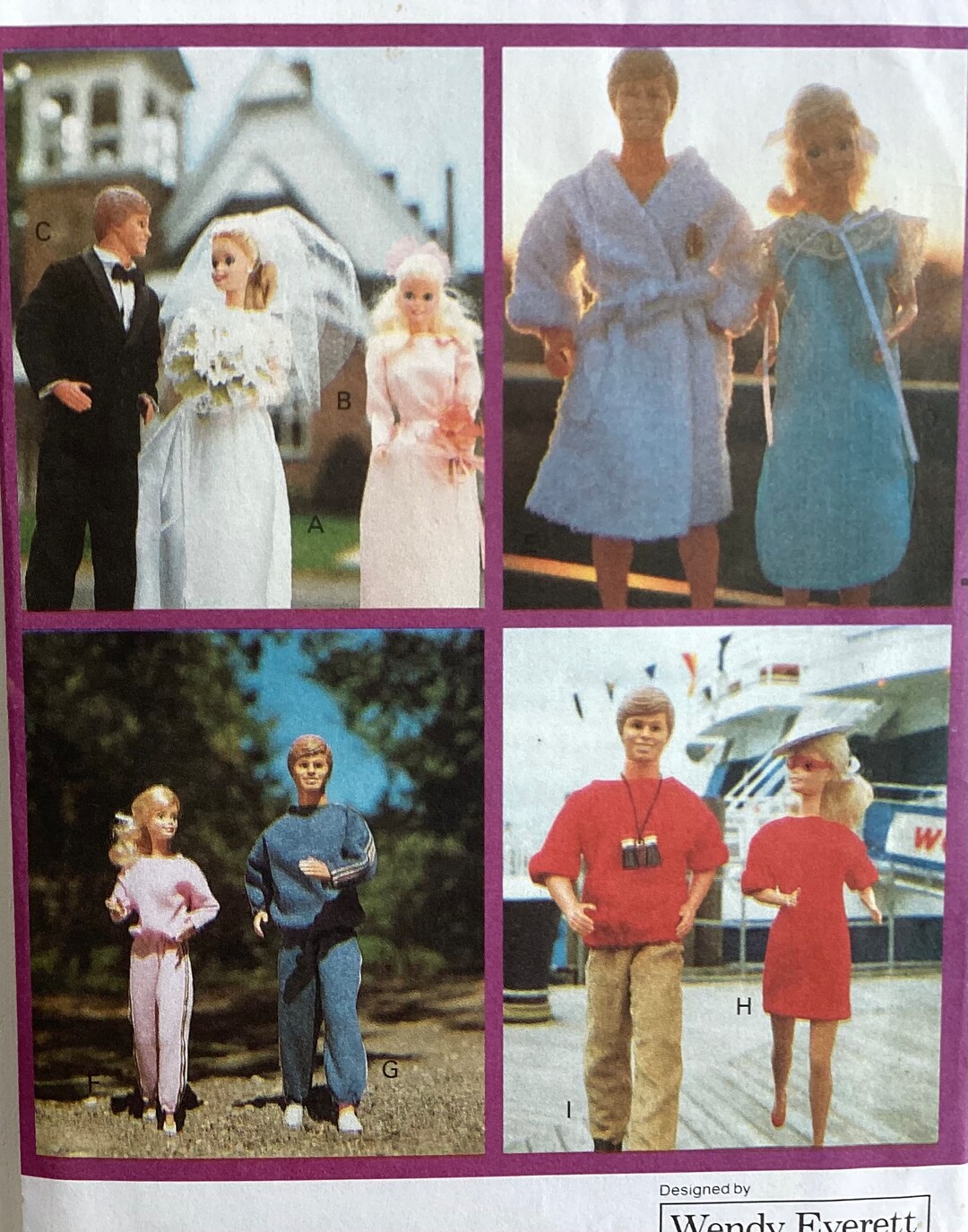 Butterick 3569, Barbie & Ken Dolls Clothes, Vintage 1980’s Sewing ...