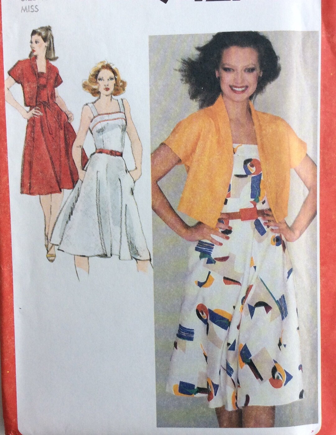 Simplicity 9421, Misses Sundress and Jacket, Size 10, Bust 32 1/2 ...