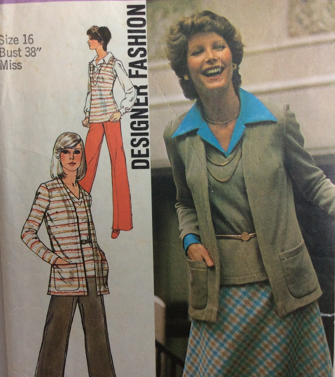 CLEARANCE Simplicity 6516, Misses Cardigan, Top, Pants & Skirt, Size 16 ...