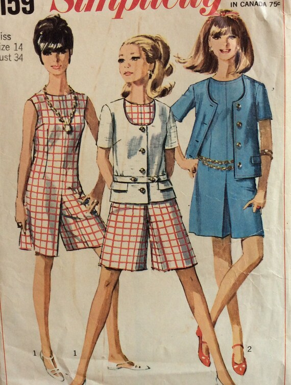 Simplicity 7159 echa de menos el vestido culotte y la chaqueta - Etsy ...
