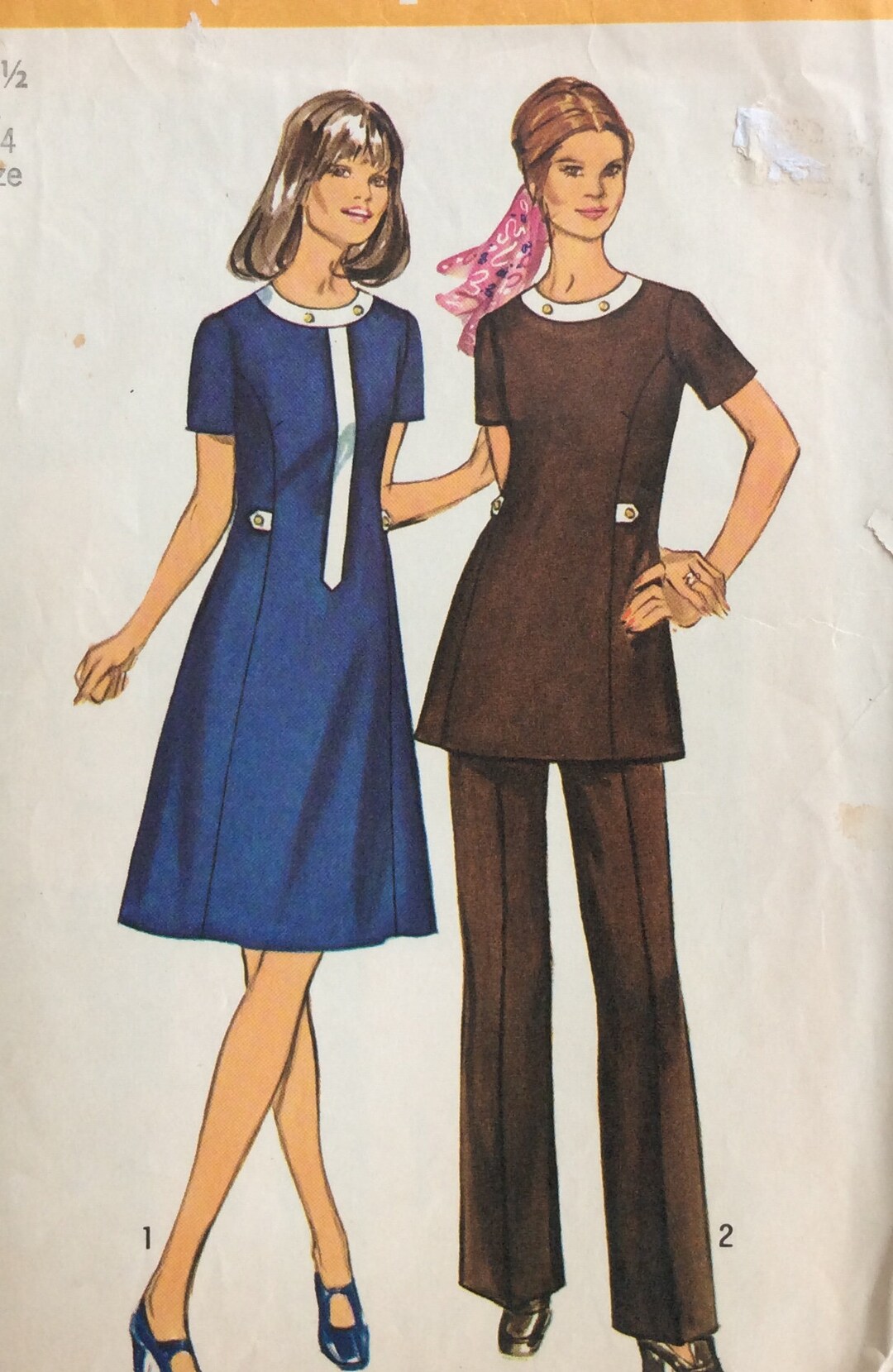 Simplicity 9630, Misses Dress, or Tunic and Pants, Half Size 18 1/2 ...