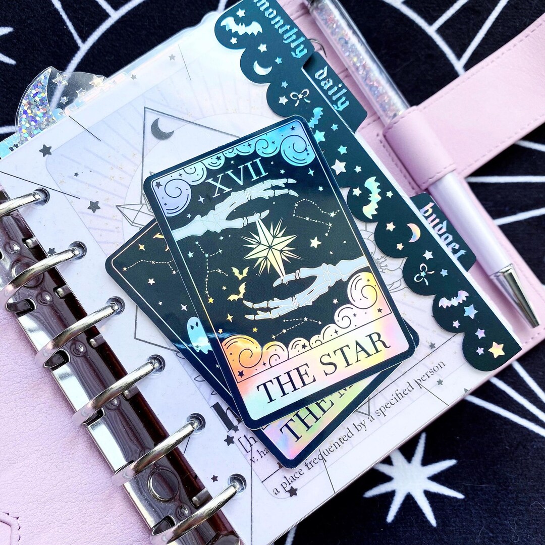 The Star Skeleton Holographic Vinyl Sticker - Etsy
