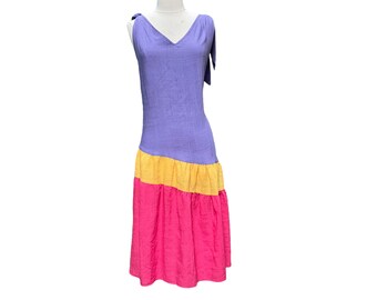 Tri Color Dress - Etsy