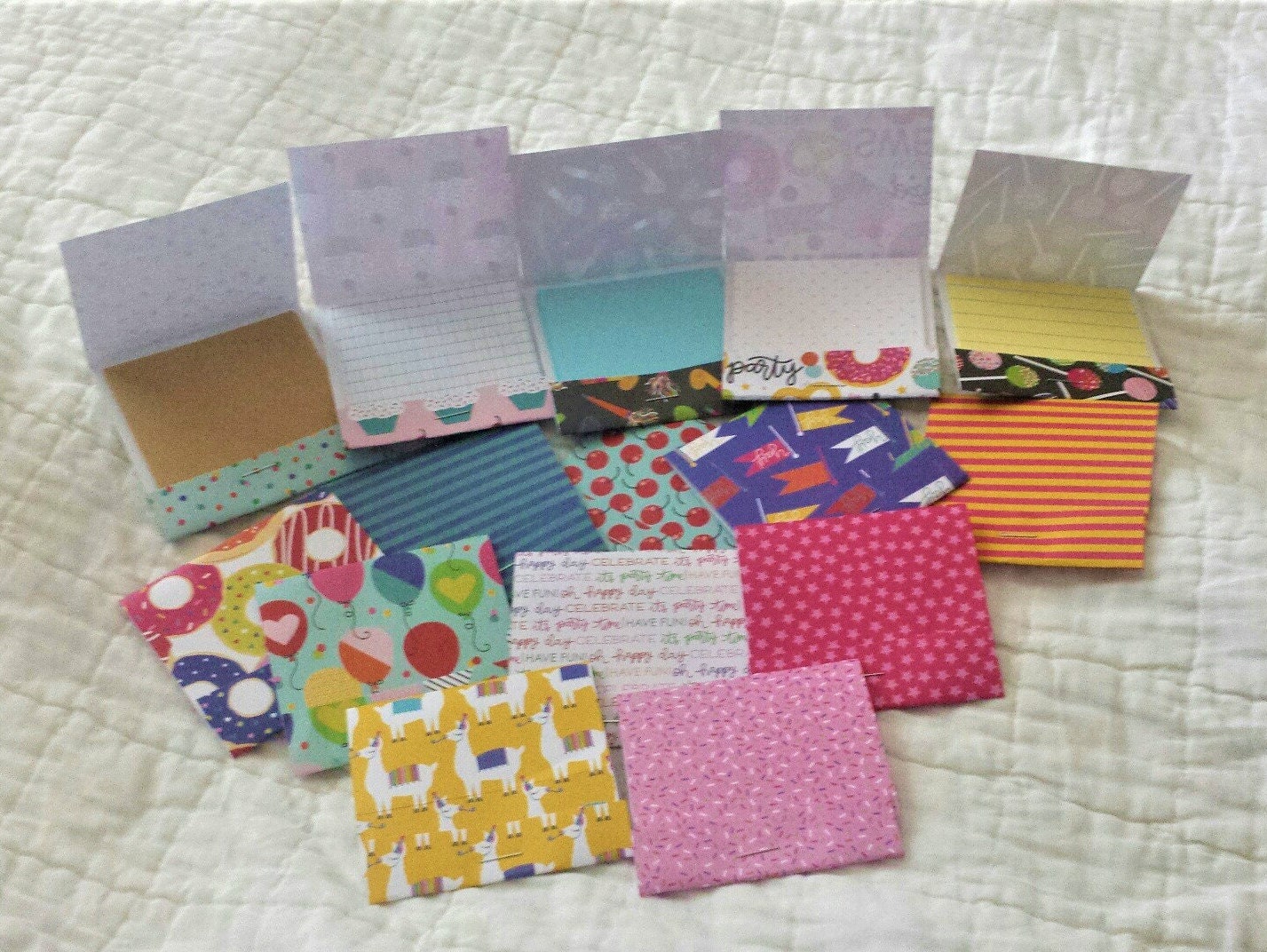 Set of 38, Cute Whimsical Matchbook Style Note Pads, Notes, Recycled ...